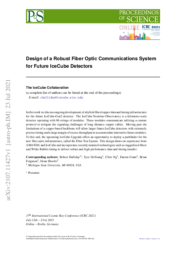 (PDF) Design of a Robust Fiber Optic Communications System for Future ...