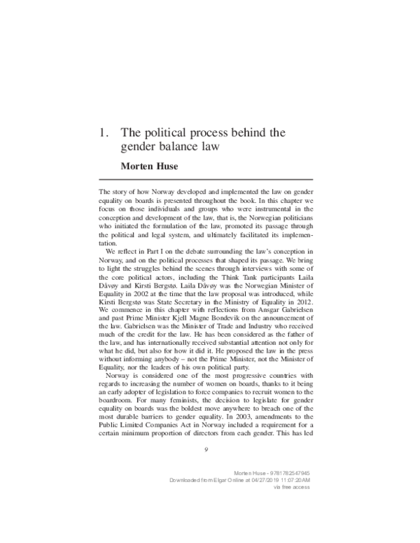 (PDF) The political process behind the gender balance law