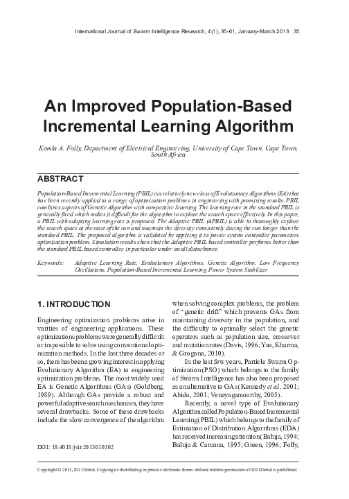 (PDF) An Improved Population-Based Incremental Learning Algorithm