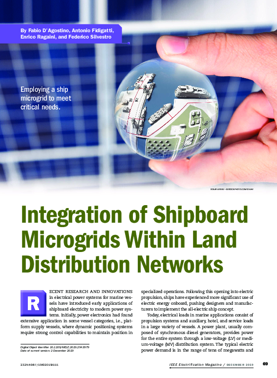 (PDF) Integration of Shipboard Microgrids Within Land Distribution ...
