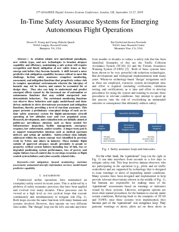 (PDF) In- Time Safety Assurance Systems for Emerging Autonomous Flight ...