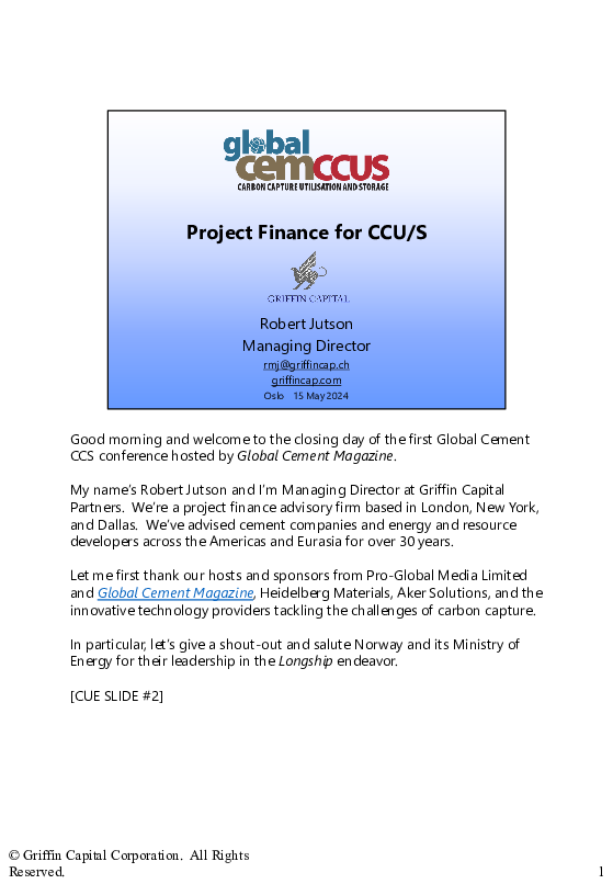 (PDF) Project Finance for CCU/S