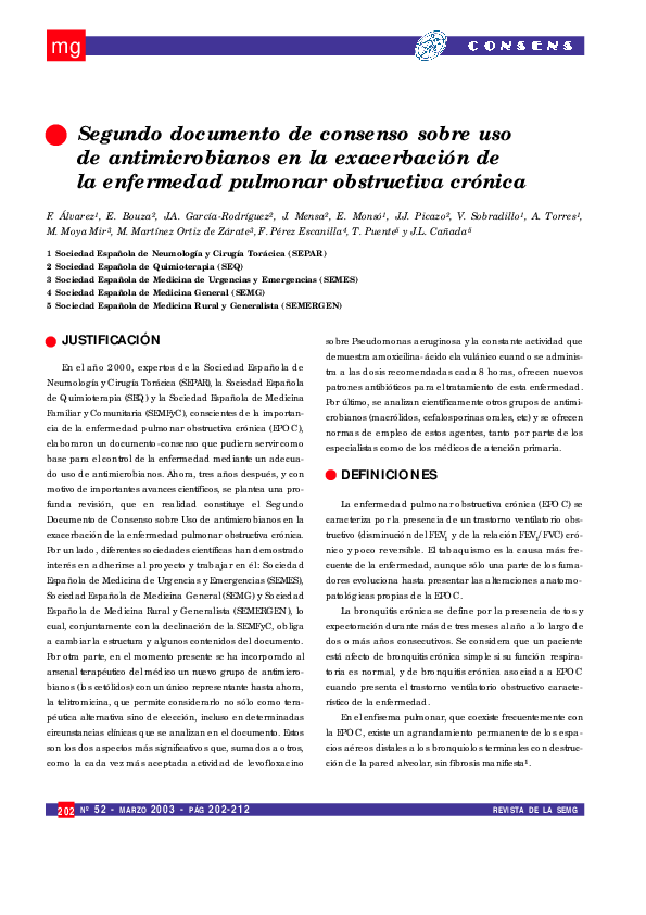 (PDF) Segundo documento de consenso sobre uso de antimicrobianos en la exacerbación de la ...
