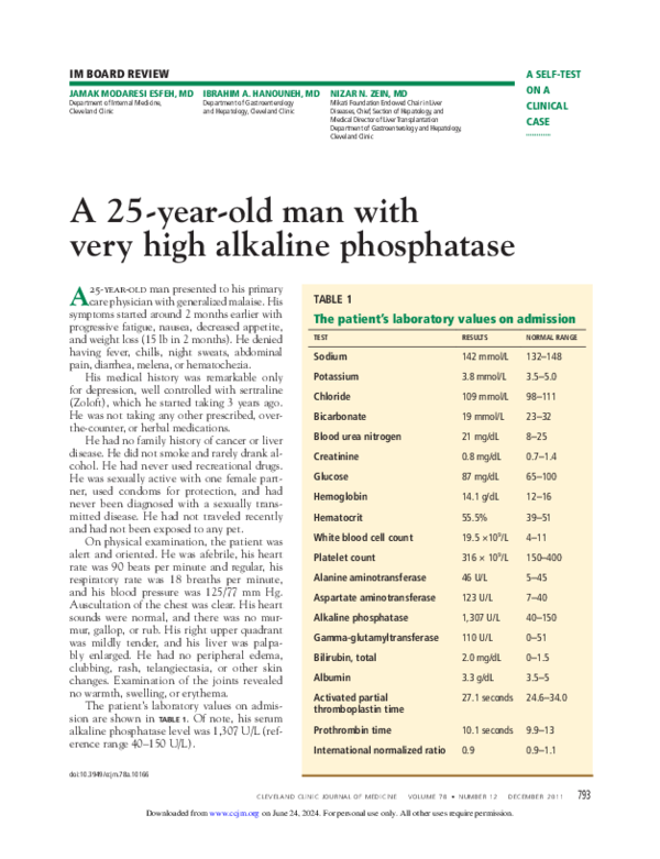 (PDF) Mystery of Elevated Alkaline Phosphatase