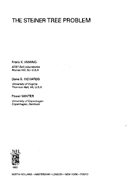 (PDF) Steiner tree problem