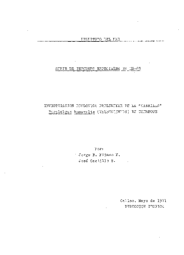 (PDF) Investigación biológica preliminar de la cabrilla Paralabrax ...