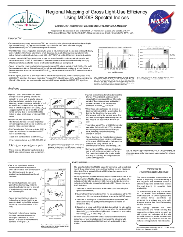 (PDF) Regional mapping of gross light-use efficiency using MODIS spectral indices