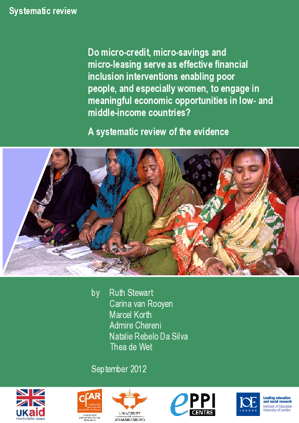 (PDF) Do micro-credit, micro-savings and micro-leasing serve as ...