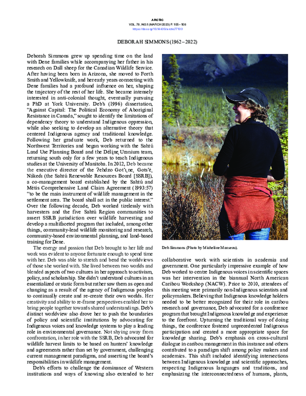 (PDF) Deborah Simmons (1962–2022)