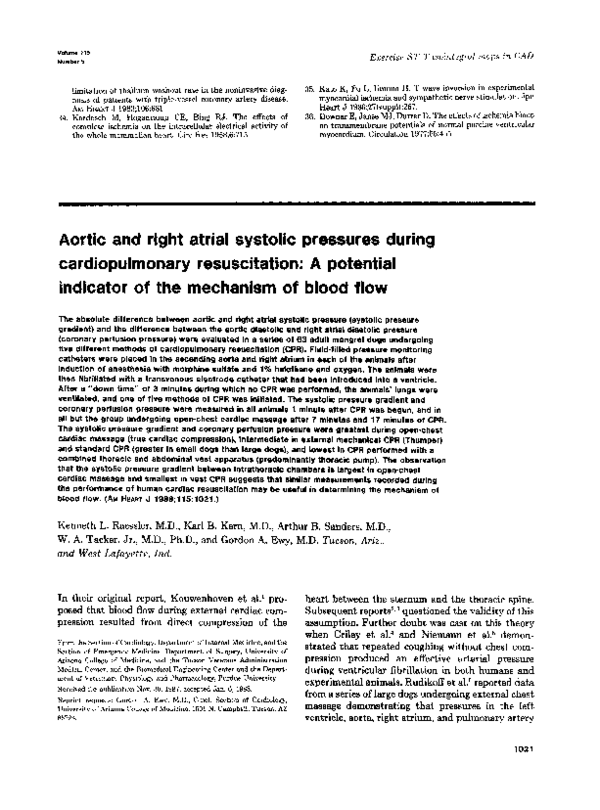 (PDF) Aortic and right atrial systolic pressures during cardiopulmonary ...