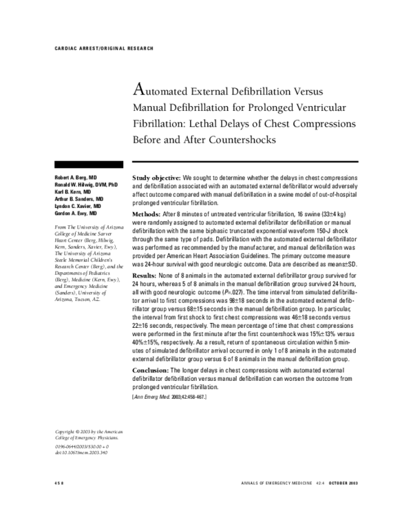 (PDF) Automated external defibrillation versus manual defibrillation ...