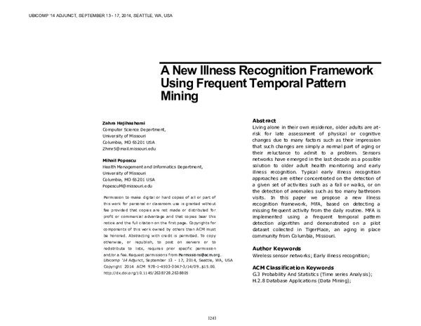 (PDF) Illness Detection Framework for Older Adults