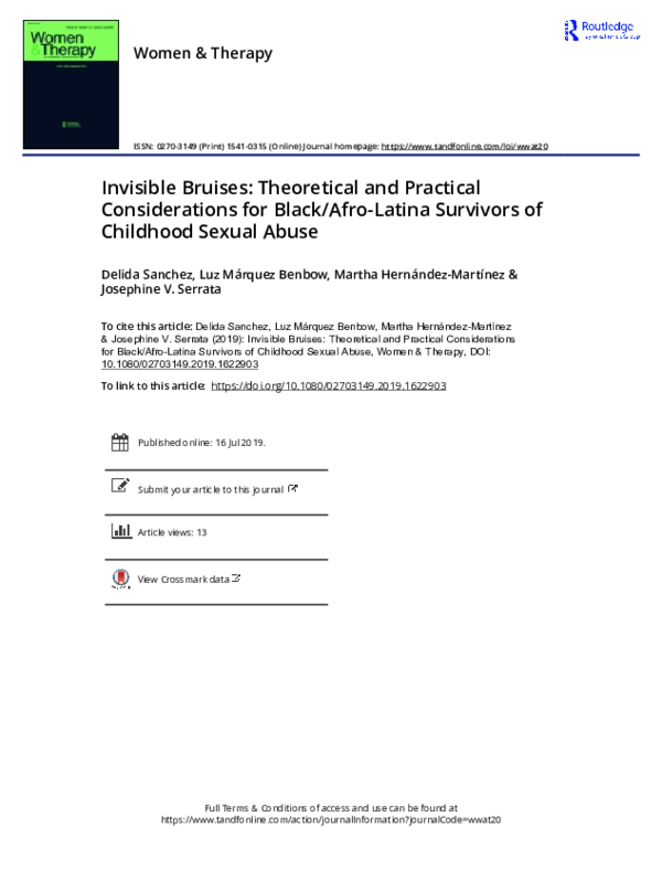 (PDF) Invisible Bruises: Theoretical and Practical Considerations for ...