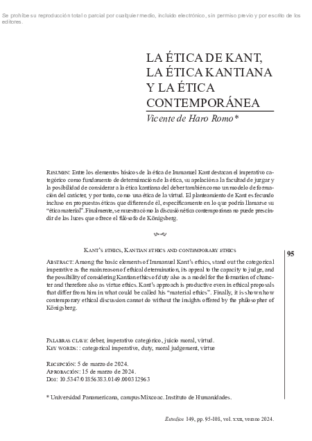 (PDF) LA ÉTICA DE KANT, LA ÉTICA KANTIANA Y LA ÉTICA CONTEMPORÁNEA