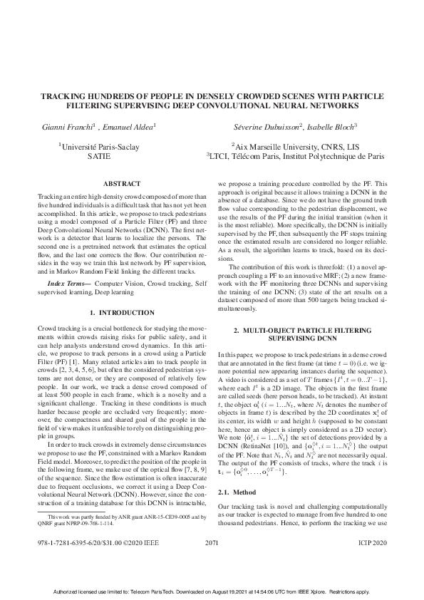 (PDF) Tracking Hundreds of People in Densely Crowded Scenes With Particle Filtering Supervising ...