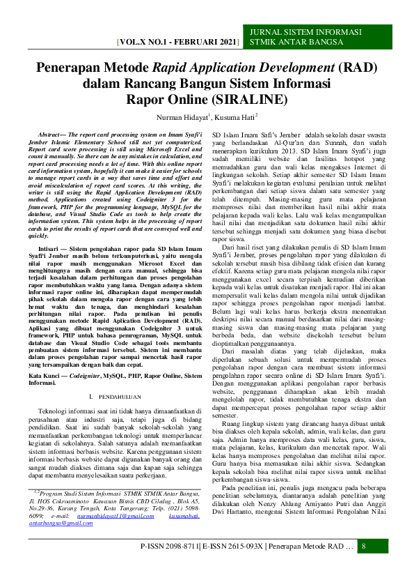 (PDF) Penerapan Metode Rapid Application Development (RAD) dalam ...