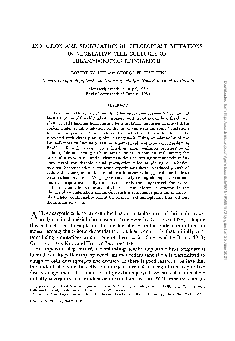 (PDF) Induction and Segregation of Chloroplast Mutations in Vegetative ...