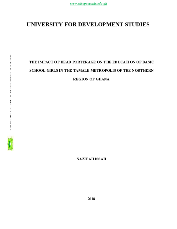 (PDF) The Impact of Head Porterage on the Education of Basic School ...