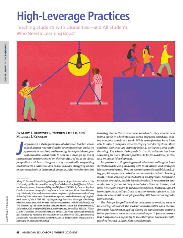 (PDF) High-Leverage Practices: Teaching Students with Disabilities--and ...