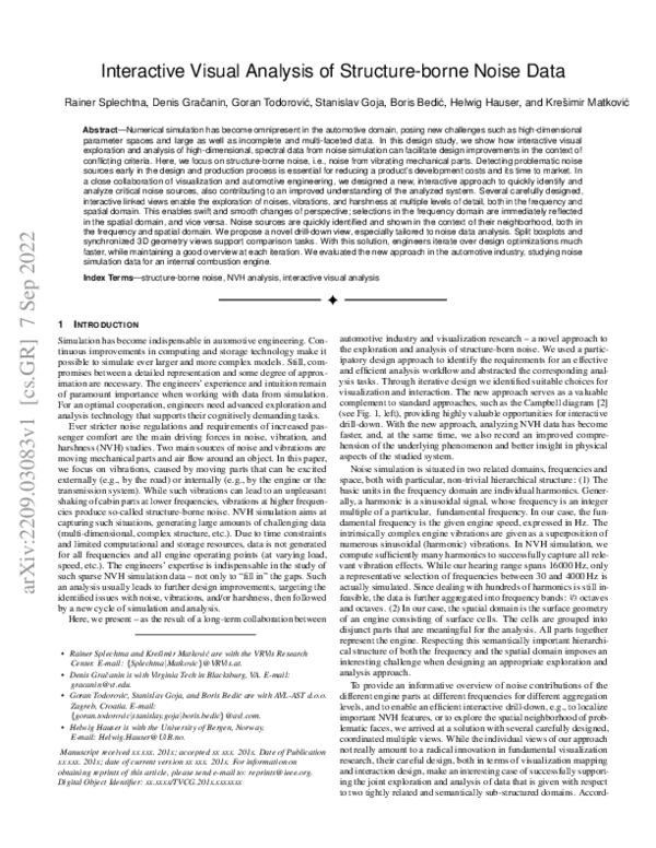 (PDF) Interactive Visual Analysis of Structure-borne Noise Data