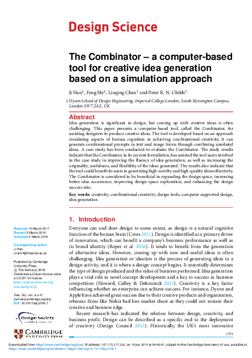 (PDF) The Combinator – a computer-based tool for creative idea ...