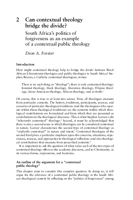 (PDF) Can contextual theology bridge the divide?