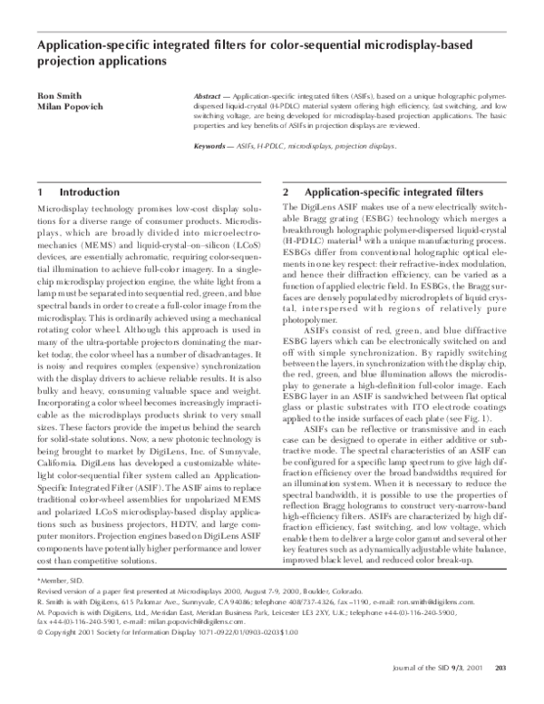 (PDF) Application-specific integrated filters for color-sequential microdisplay-based projection ...