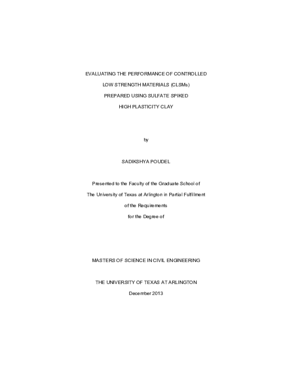(PDF) Evaluating The Performance Of Controlled Low Strength Materials ...