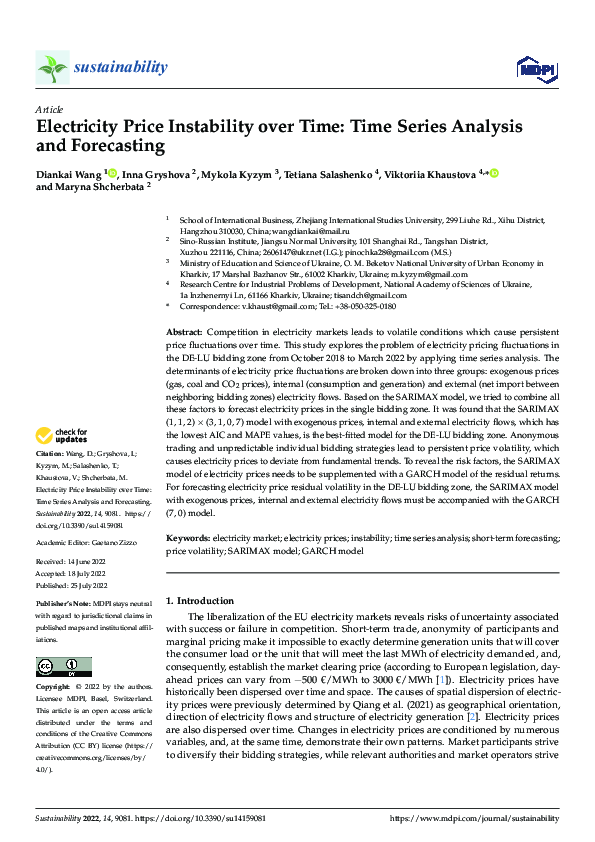 (PDF) Electricity Price Instability over Time: Time Series Analysis and ...
