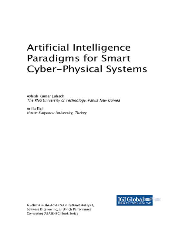 (PDF) Artificial Intelligence Paradigms for Smart Cyber-Physical Systems