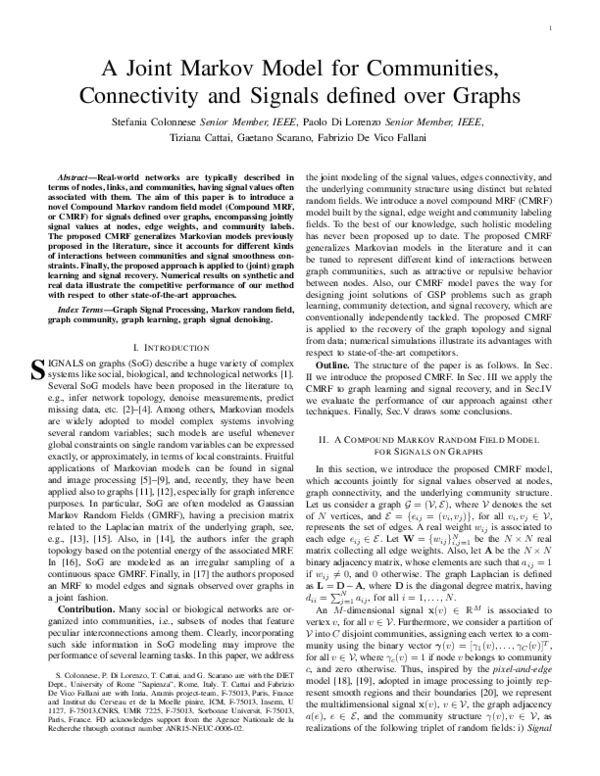 (PDF) A Joint Markov Model for Communities, Connectivity and Signals ...