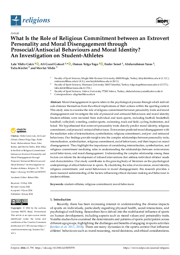 (PDF) What Is the Role of Religious Commitment between an Extrovert ...