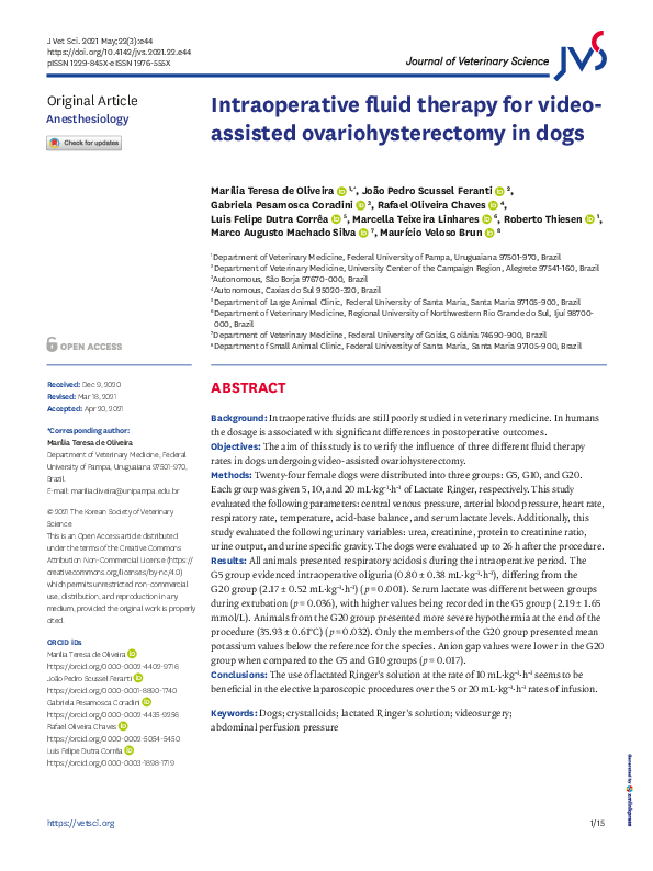 (PDF) Intraoperative fluid therapy for video-assisted ...