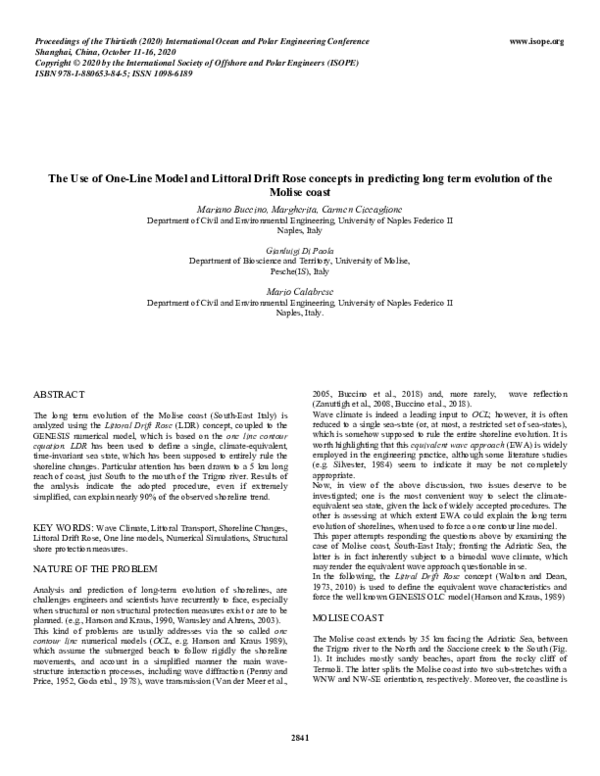 (PDF) The Use of One-Line Model and Littoral Drift Rose Concept in ...