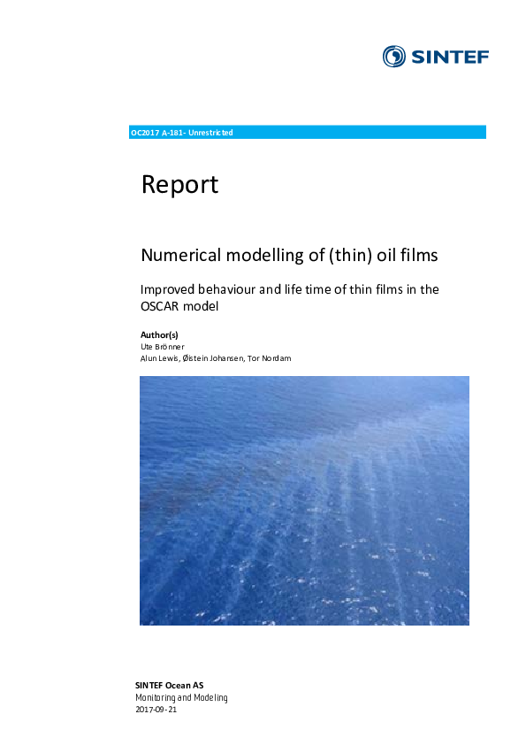 (PDF) Numerical modelling of (thin) oil films - Improved behaviour and ...