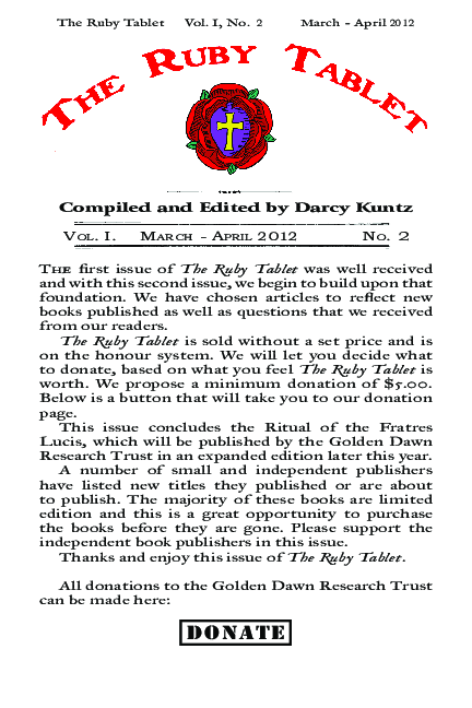 (PDF) The Ruby Tablet Vol. I, No. 2