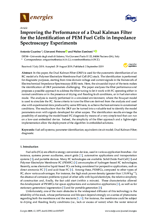 (PDF) Improving the Performance of a Dual Kalman Filter for the ...