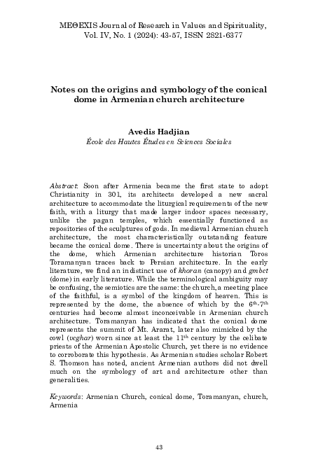 (PDF) Notes on the origins and symbology of the conical dome in ...