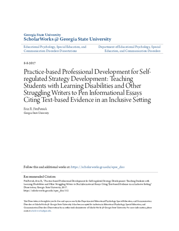 (PDF) Practice-Based Professional Development for Self-Regulated ...