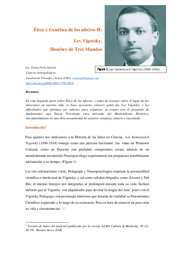 (PDF) Ética II Lev Vigotsky, Hombre de Tres Mundos