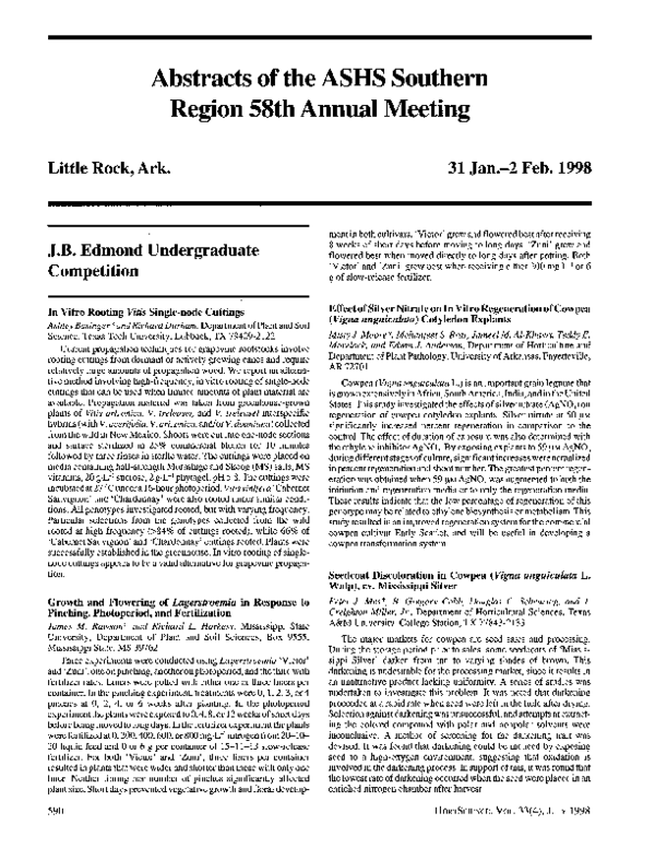 (PDF) Conservation Horticulture for Hibiscus dasycalyx Preservation