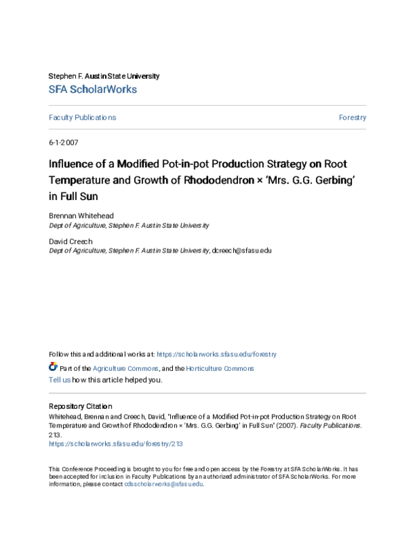 (PDF) Influence of a Modified Pot-in-pot Production Strategy on Root ...