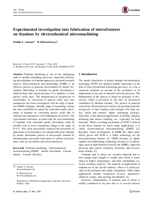 (PDF) Experimental Investigation Into the Fabrication of Porous ...