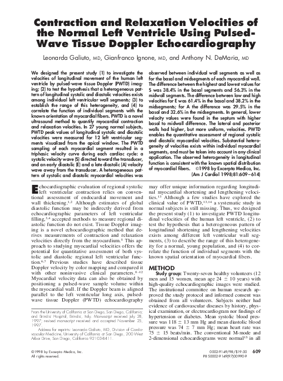 (PDF) Contraction and Relaxation Velocities of the Normal Left ...