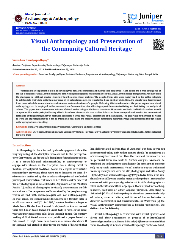 (PDF) Applied Visual Anthropology and the Safeguarding of Intangible ...
