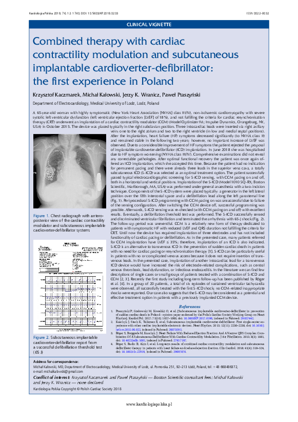 (PDF) Combined therapy with cardiac contractility modulation and ...