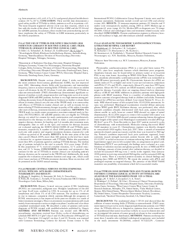 (PDF) P14.66 TTFields dose distribution and tumor growth patterns confirm clinical activity of ...