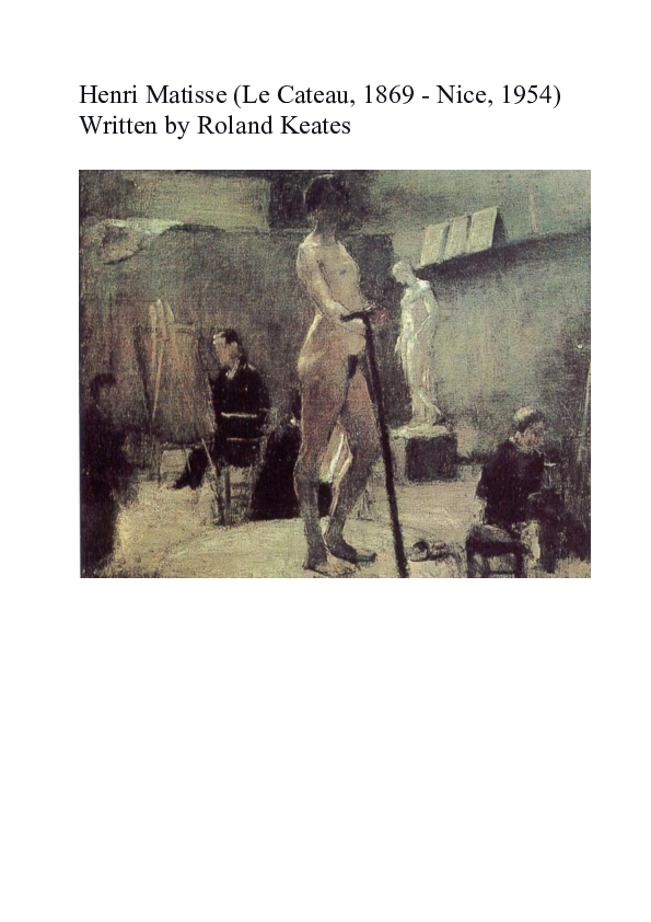 (PDF) A look at Henri Matisse life