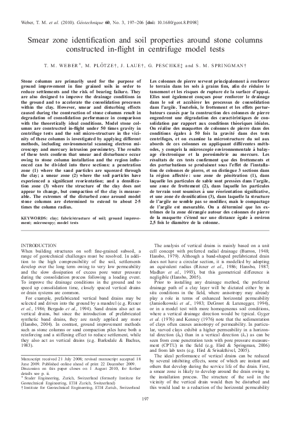 (PDF) Smear zone identification and soil properties around stone ...