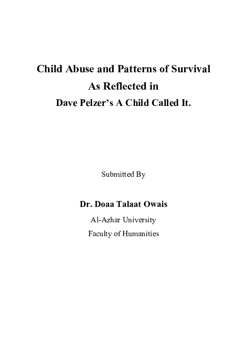 (PDF) Child Abuse and Patterns of Survival As Reflected in Dave Pelzer ...